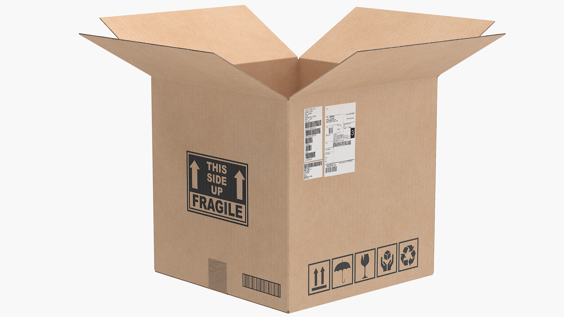 Cardboard Box 1 Open model - TurboSquid 2180025