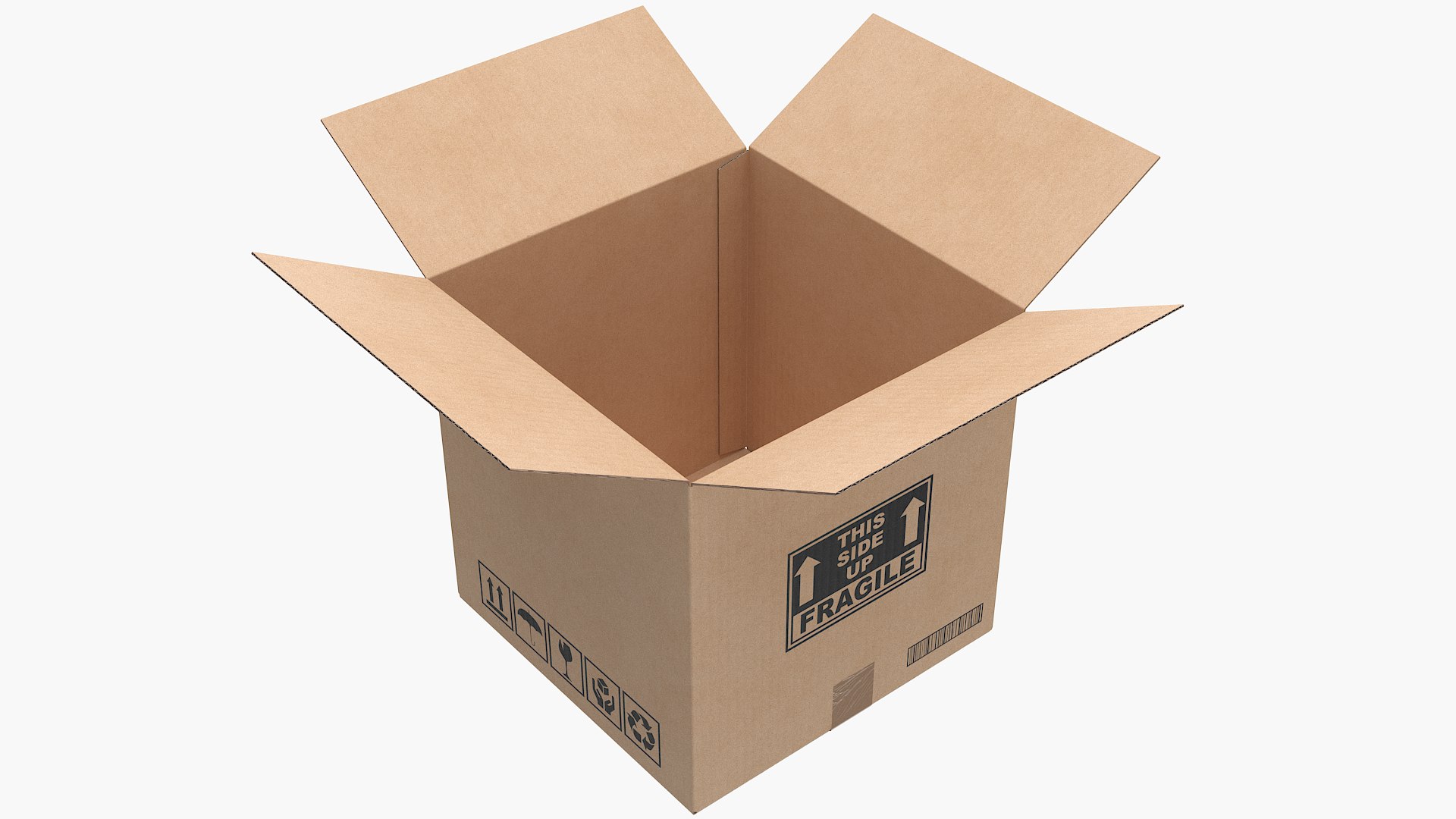 Cardboard Box 1 Open Model - TurboSquid 2180025