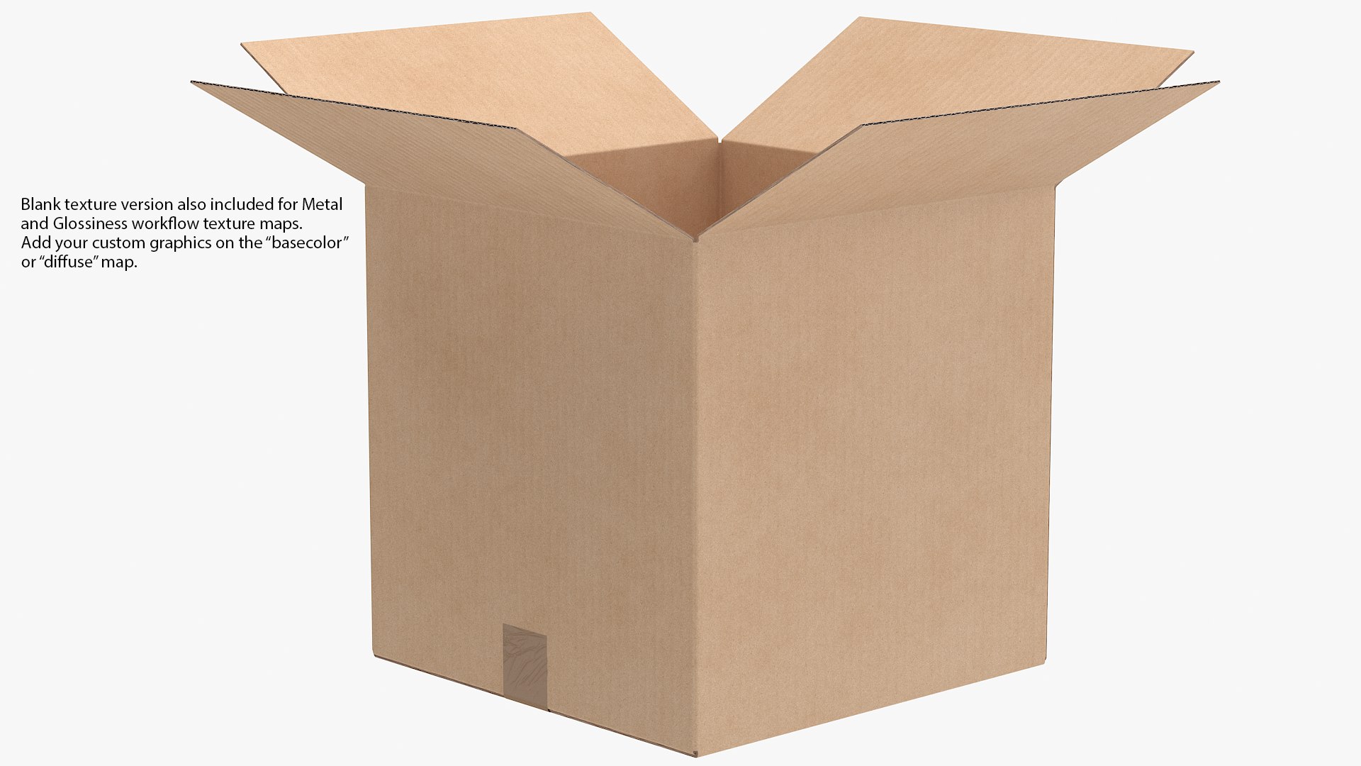 Cardboard Box 1 Open Model - TurboSquid 2180025