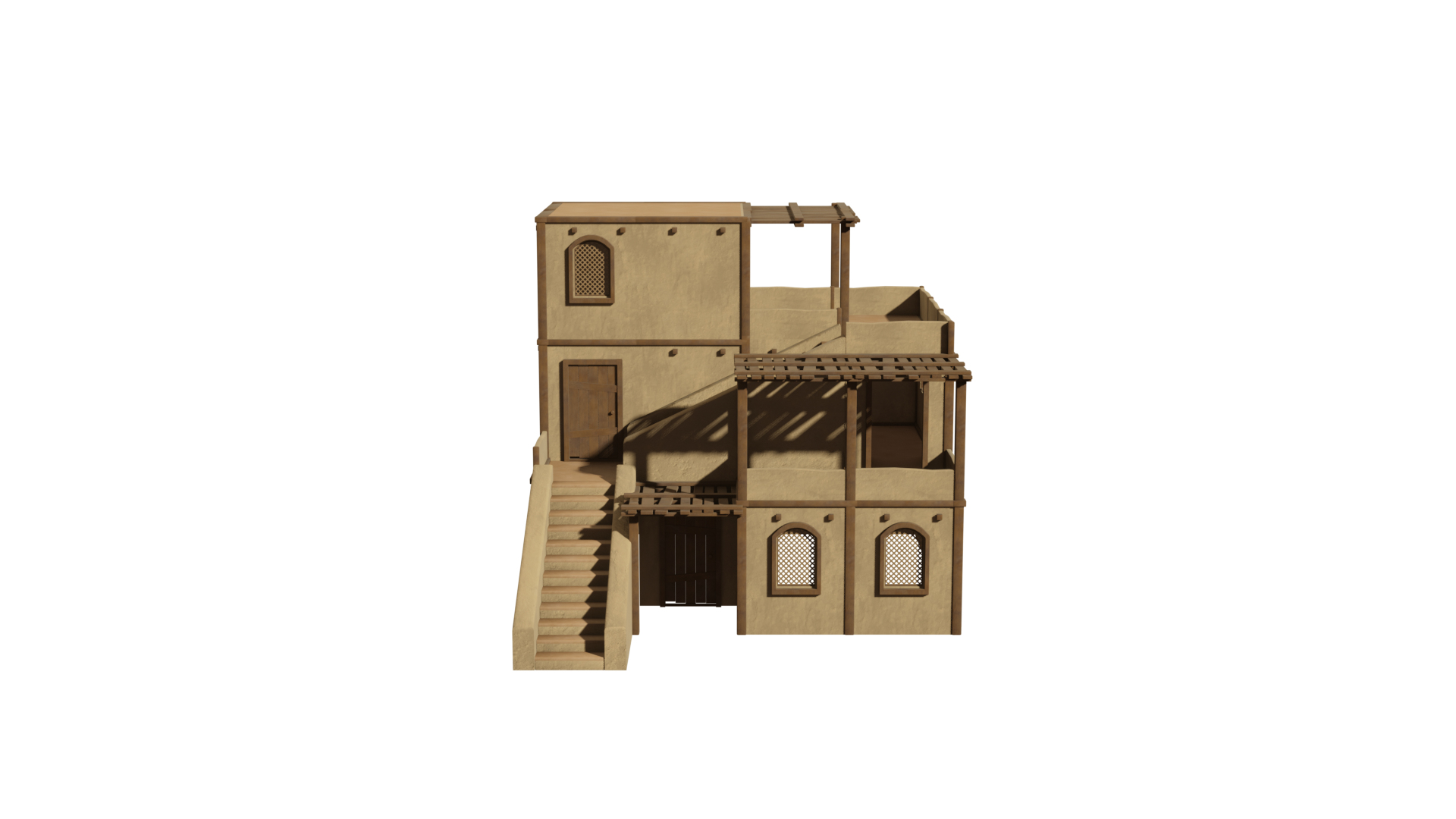 3D Asset Pack Vol 3 - Modular Desert Building - TurboSquid 2123194