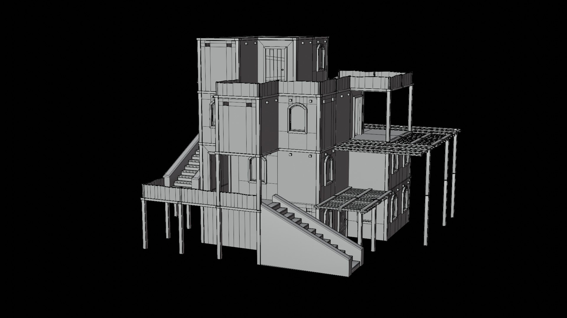 3D Asset Pack Vol 3 - Modular Desert Building - TurboSquid 2123194