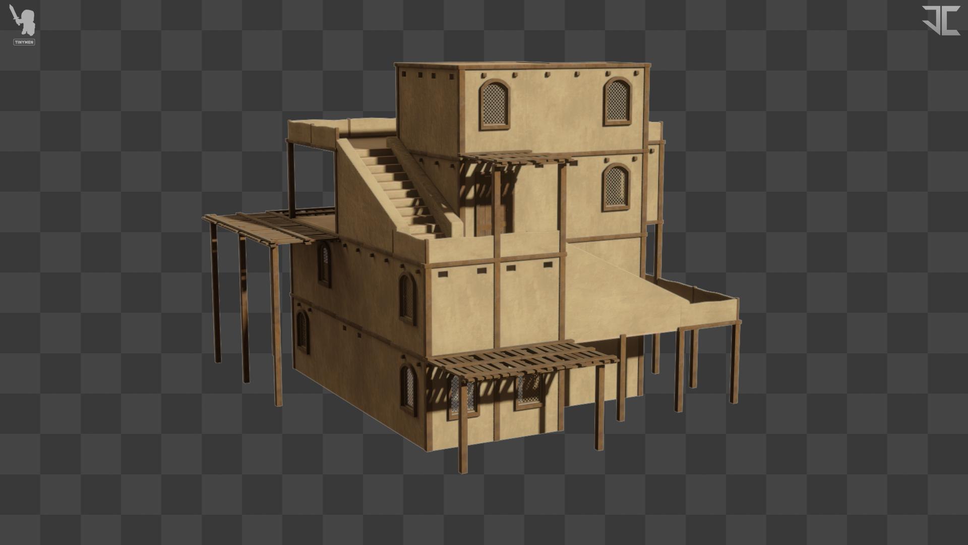 3D Asset Pack Vol 3 - Modular Desert Building - TurboSquid 2123194