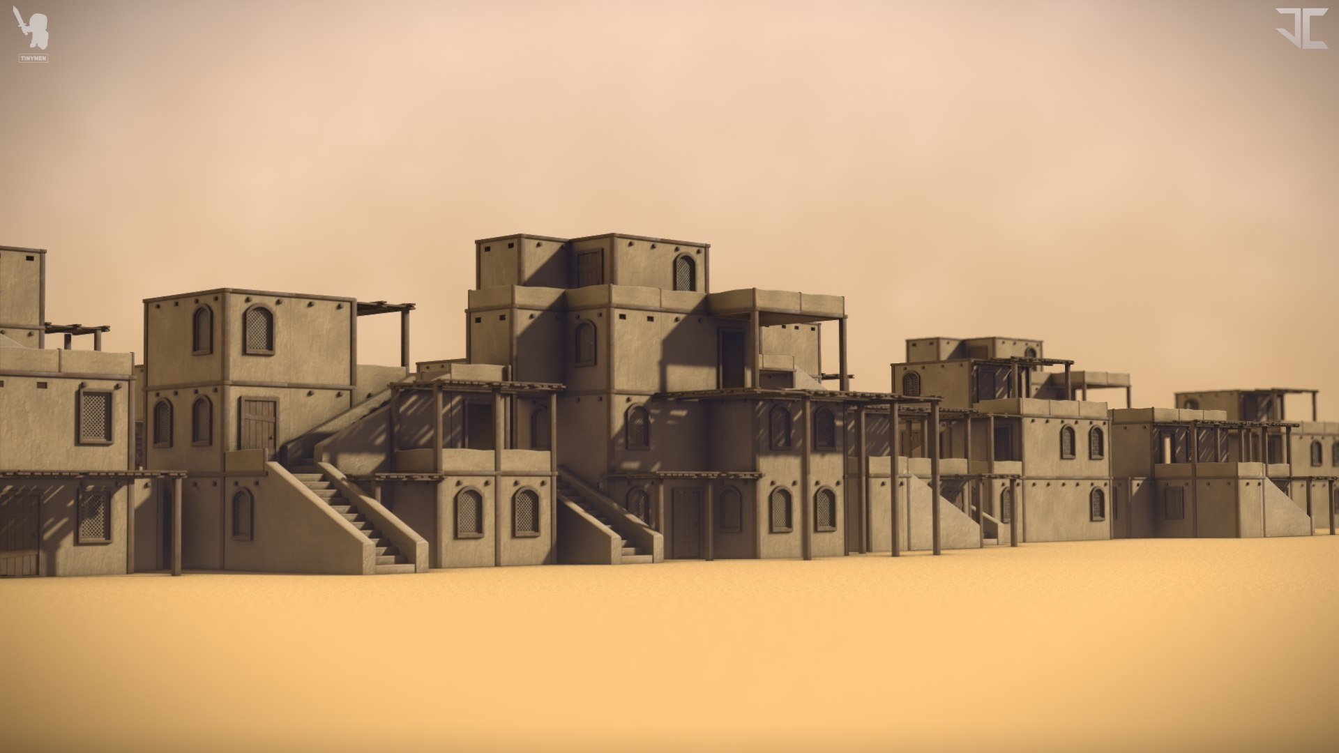 3D Asset Pack Vol 3 - Modular Desert Building - TurboSquid 2123194