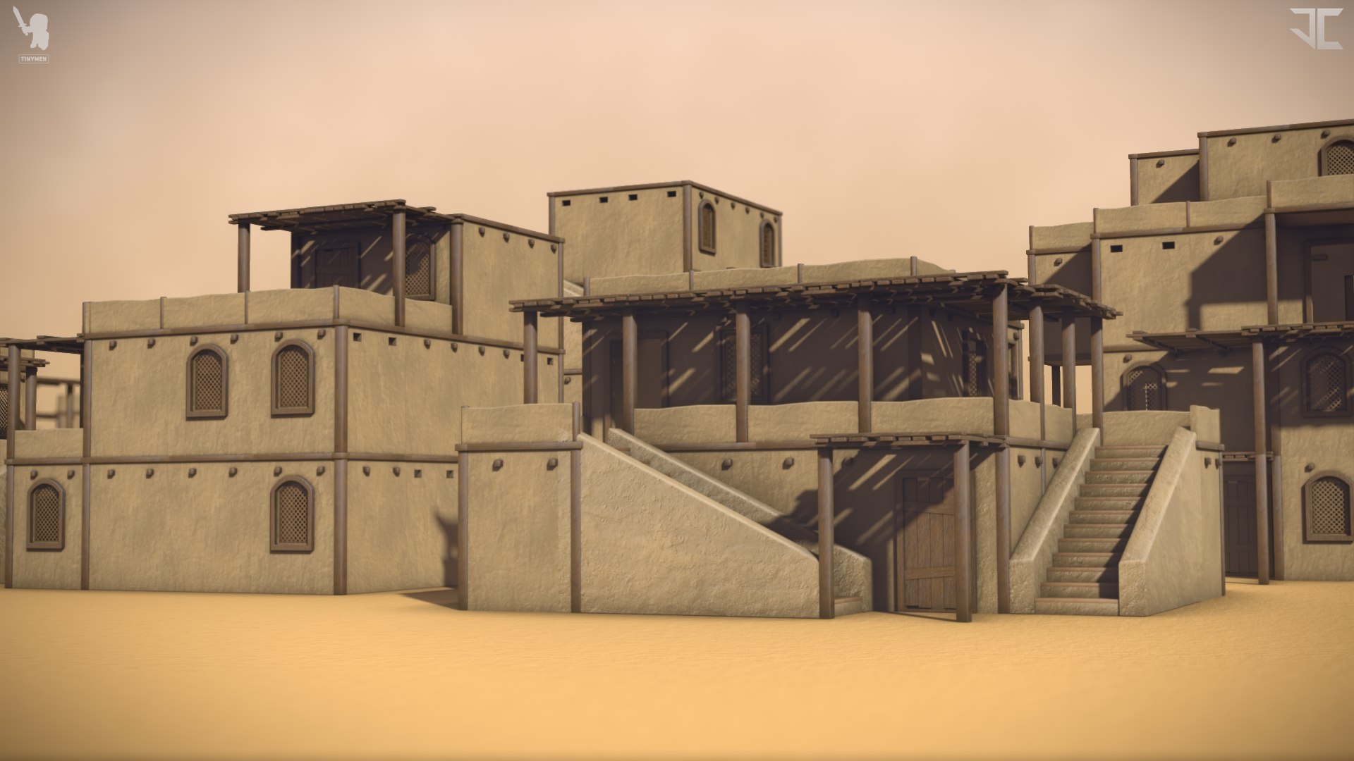 3D Asset Pack Vol 3 - Modular Desert Building - TurboSquid 2123194