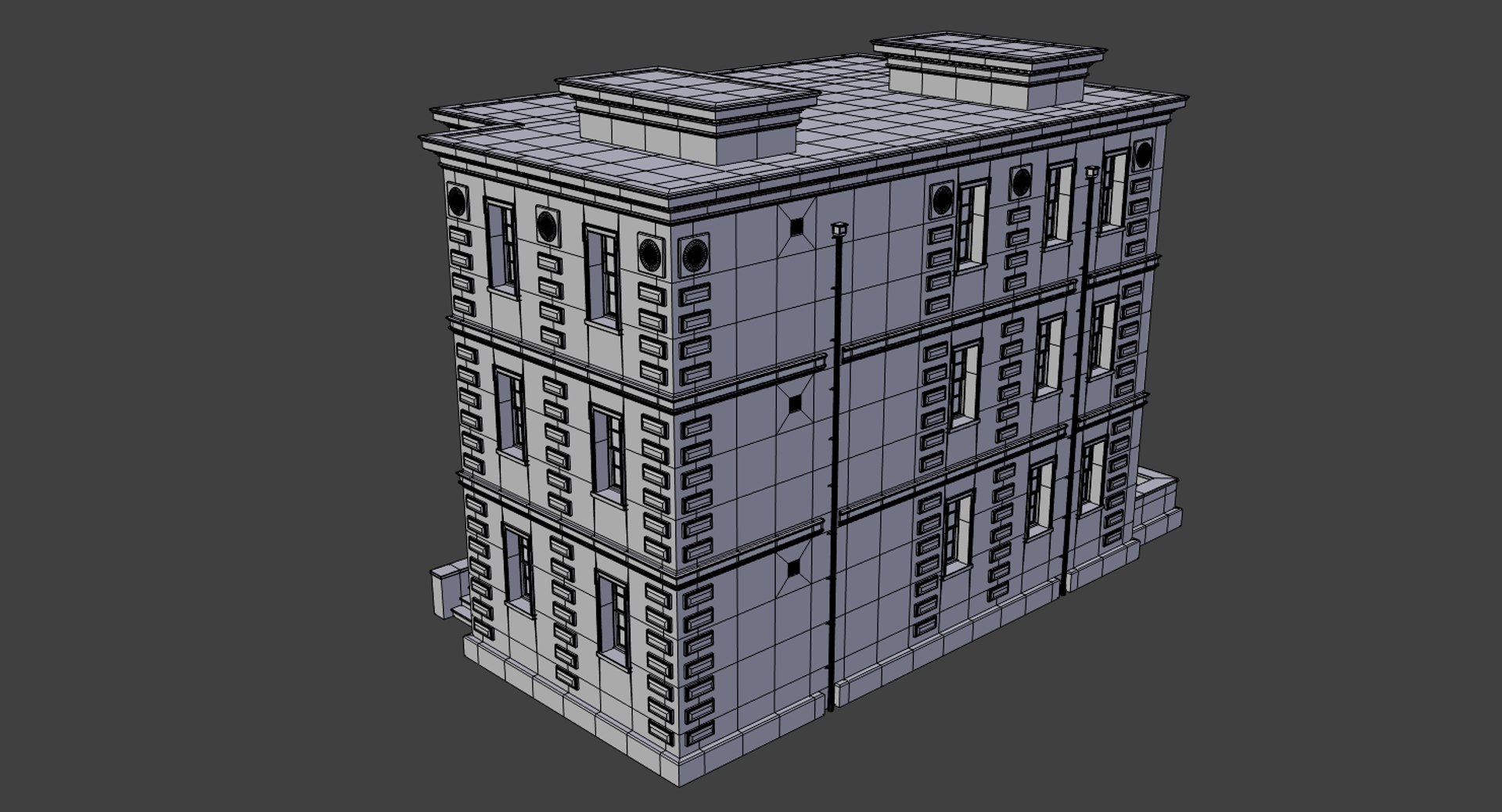 3d Obj Brick Apartment Building Interior Exterior