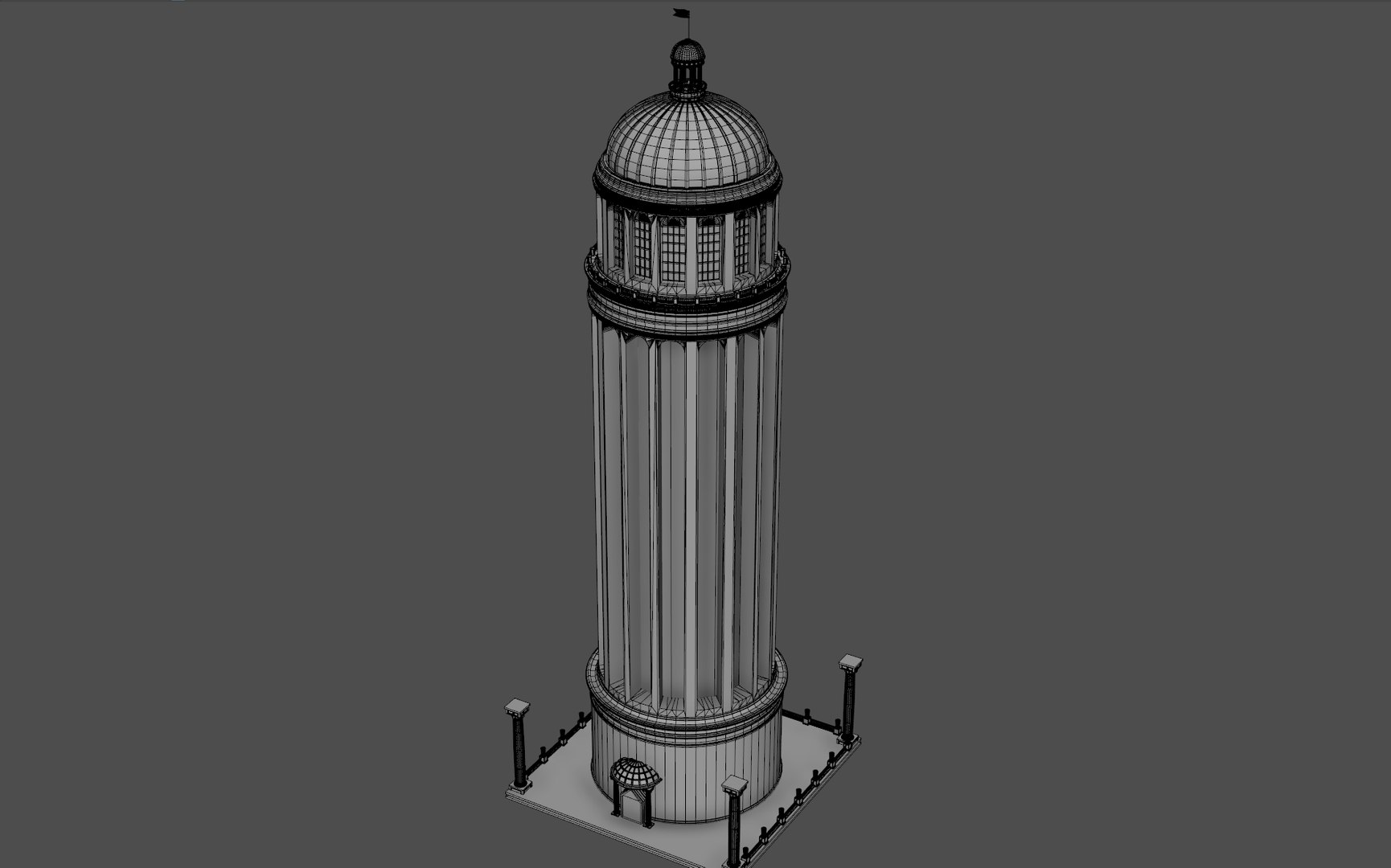 Fantasy Dome Tower 3D Model - TurboSquid 1946652