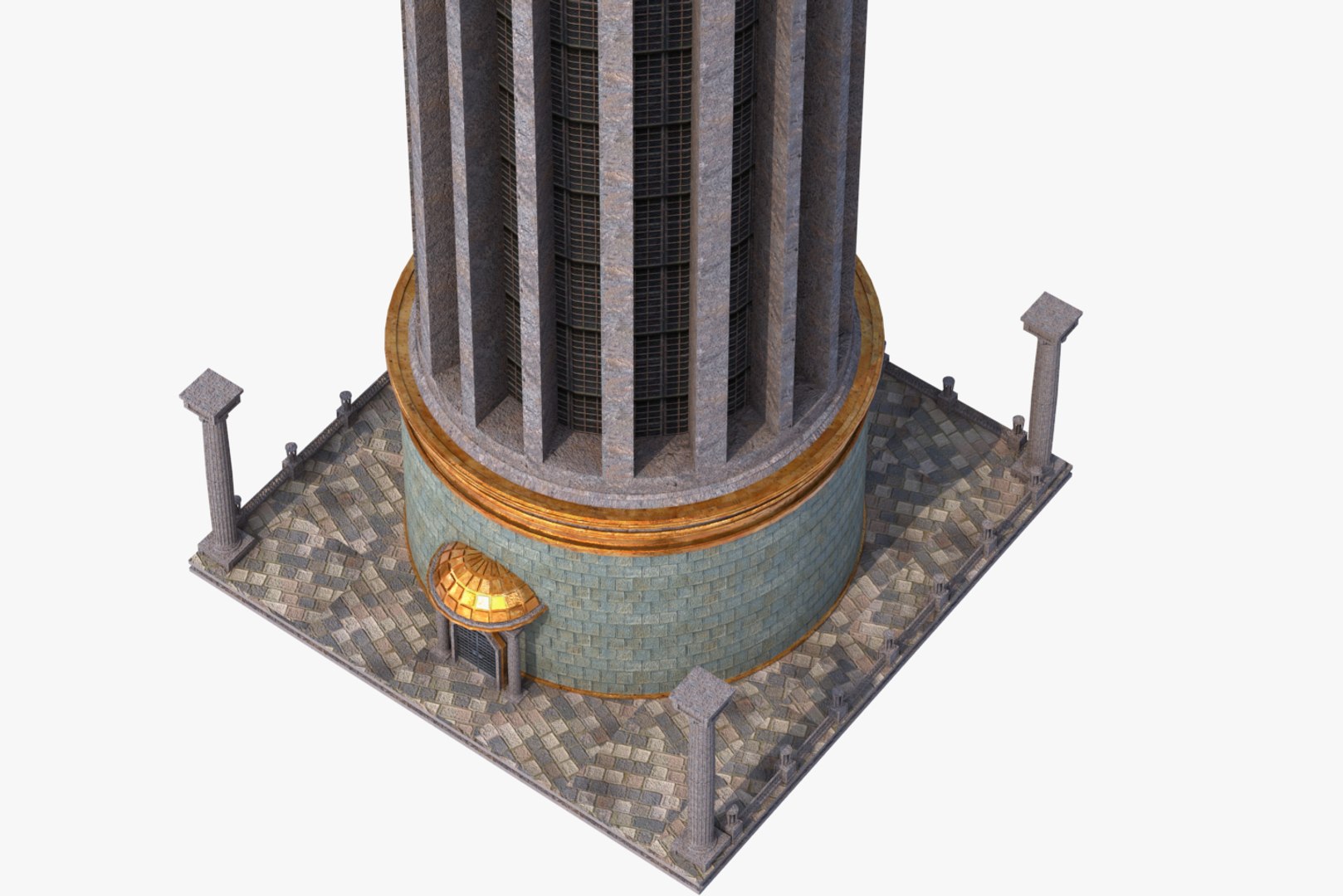 Fantasy Dome Tower 3D Model - TurboSquid 1946652