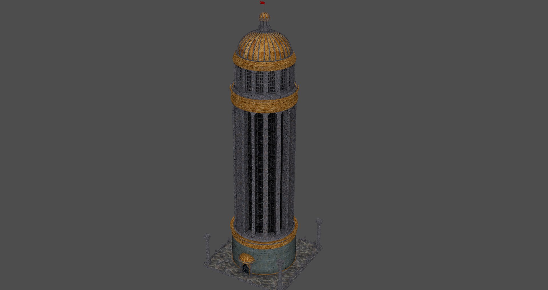 Fantasy Dome Tower 3D Model - TurboSquid 1946652