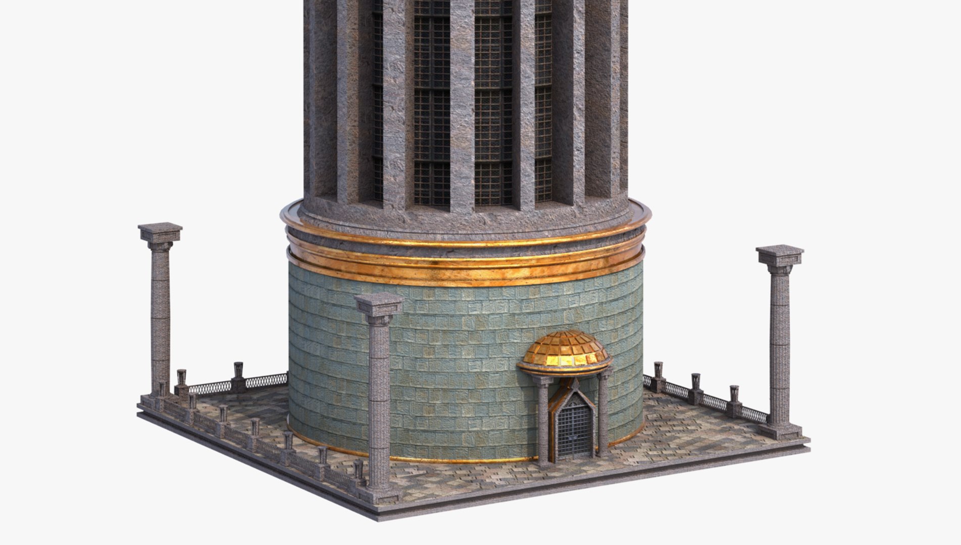 Fantasy Dome Tower 3D Model - TurboSquid 1946652