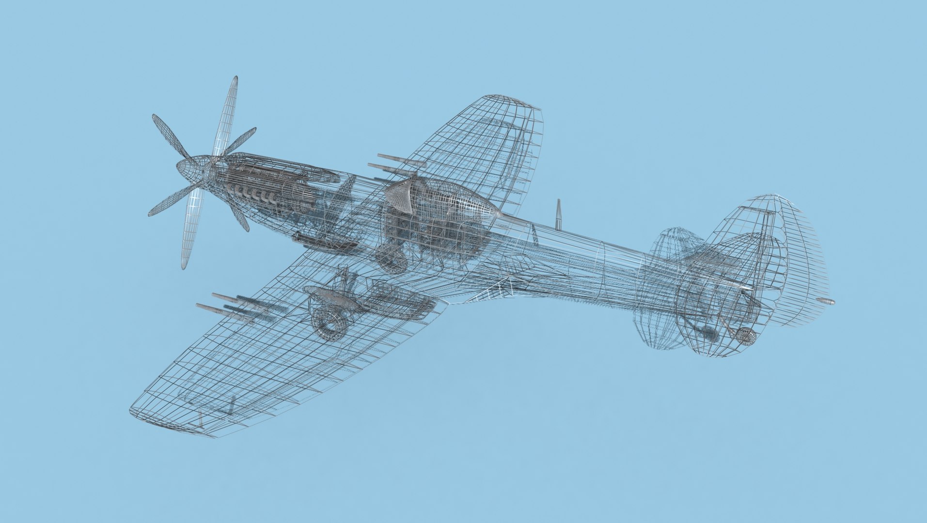 Supermarine Spitfire Mk XXIV V02 3D Model - TurboSquid 1926333