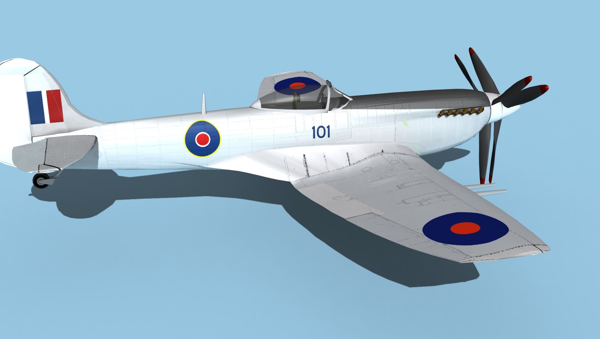 Supermarine Spitfire Mk XXIV V02 3D Model - TurboSquid 1926333