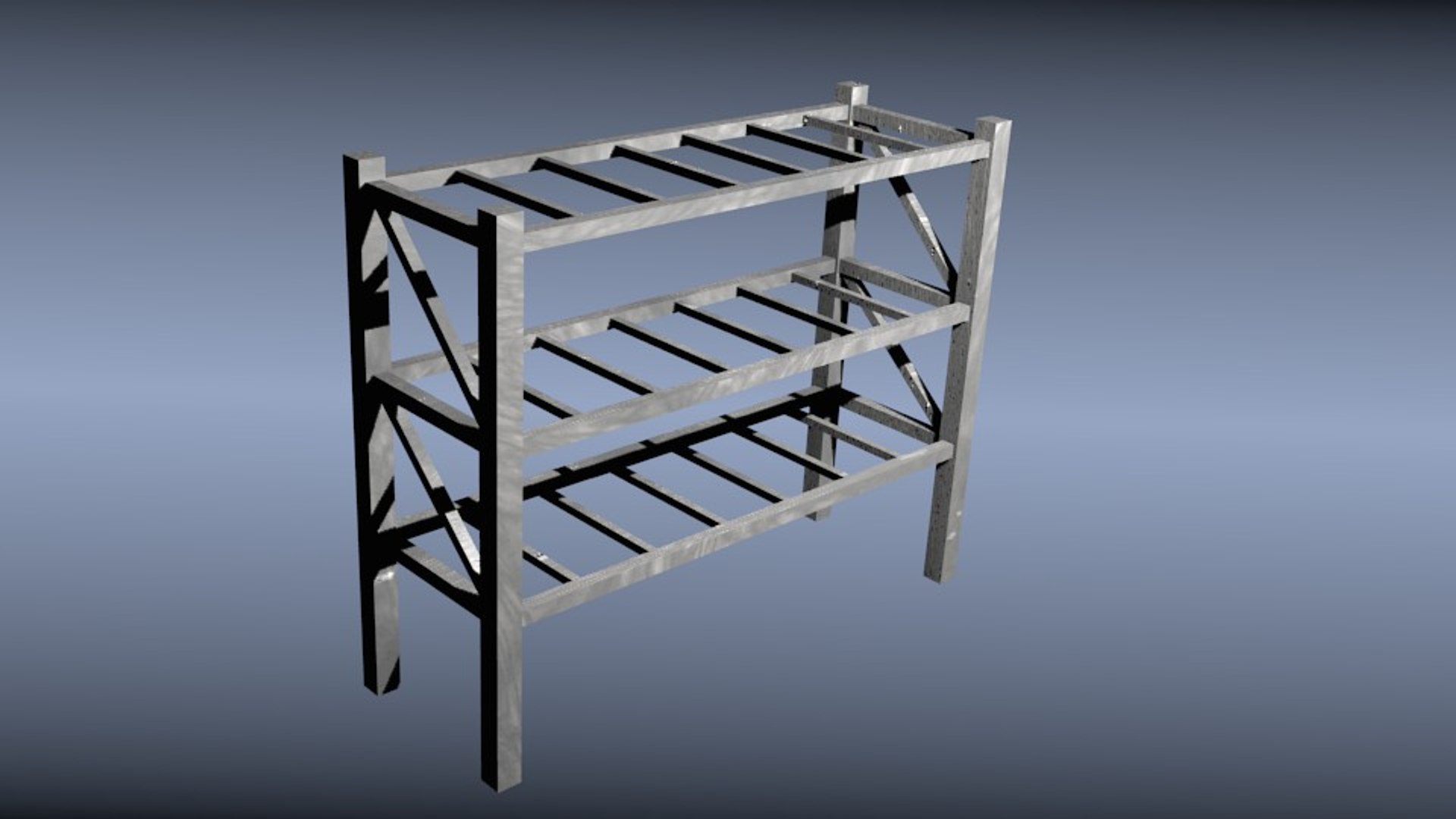 Metal Storage Rack 3d 3ds