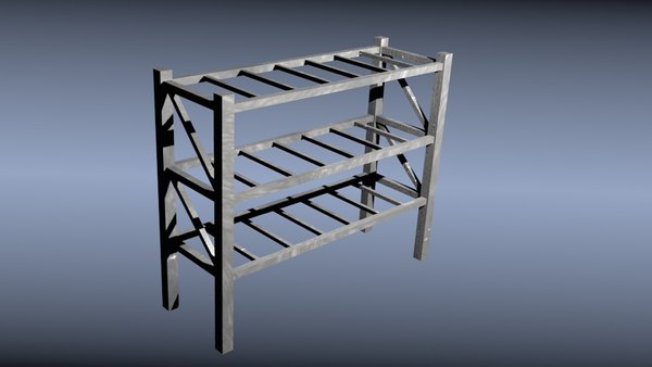 metal storage rack 3d 3ds