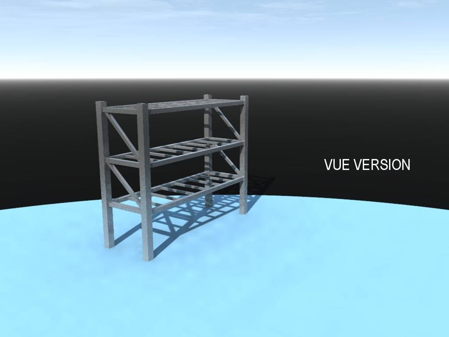 Metal Storage Rack 3d 3ds
