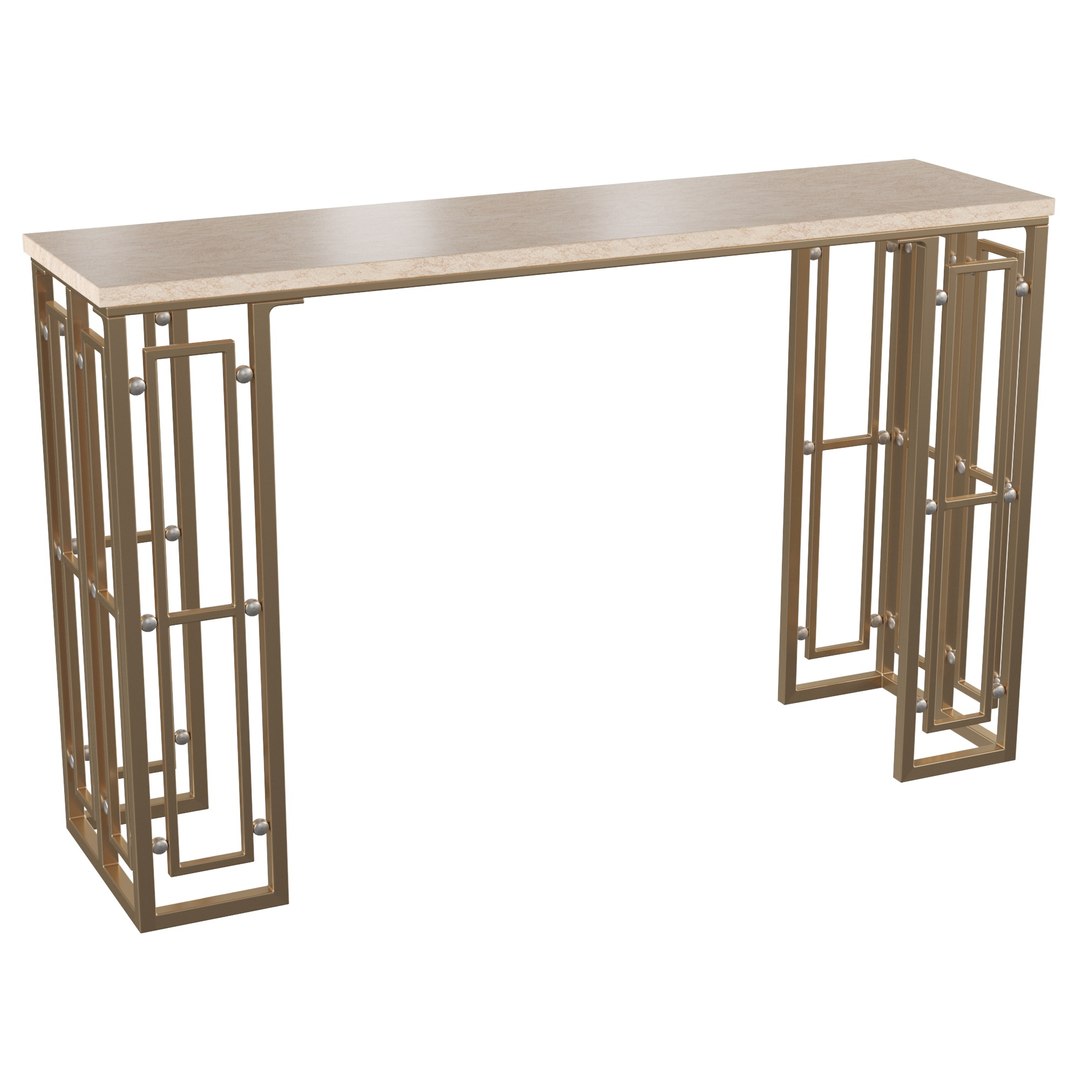 3D Modern Rectangular Console Table - TurboSquid 1842635