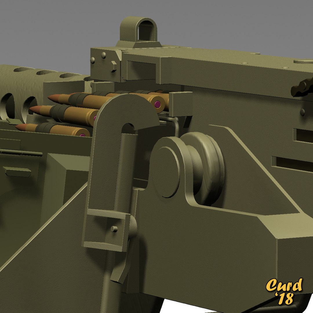 3D M2 50 Machine Gun - TurboSquid 1335251