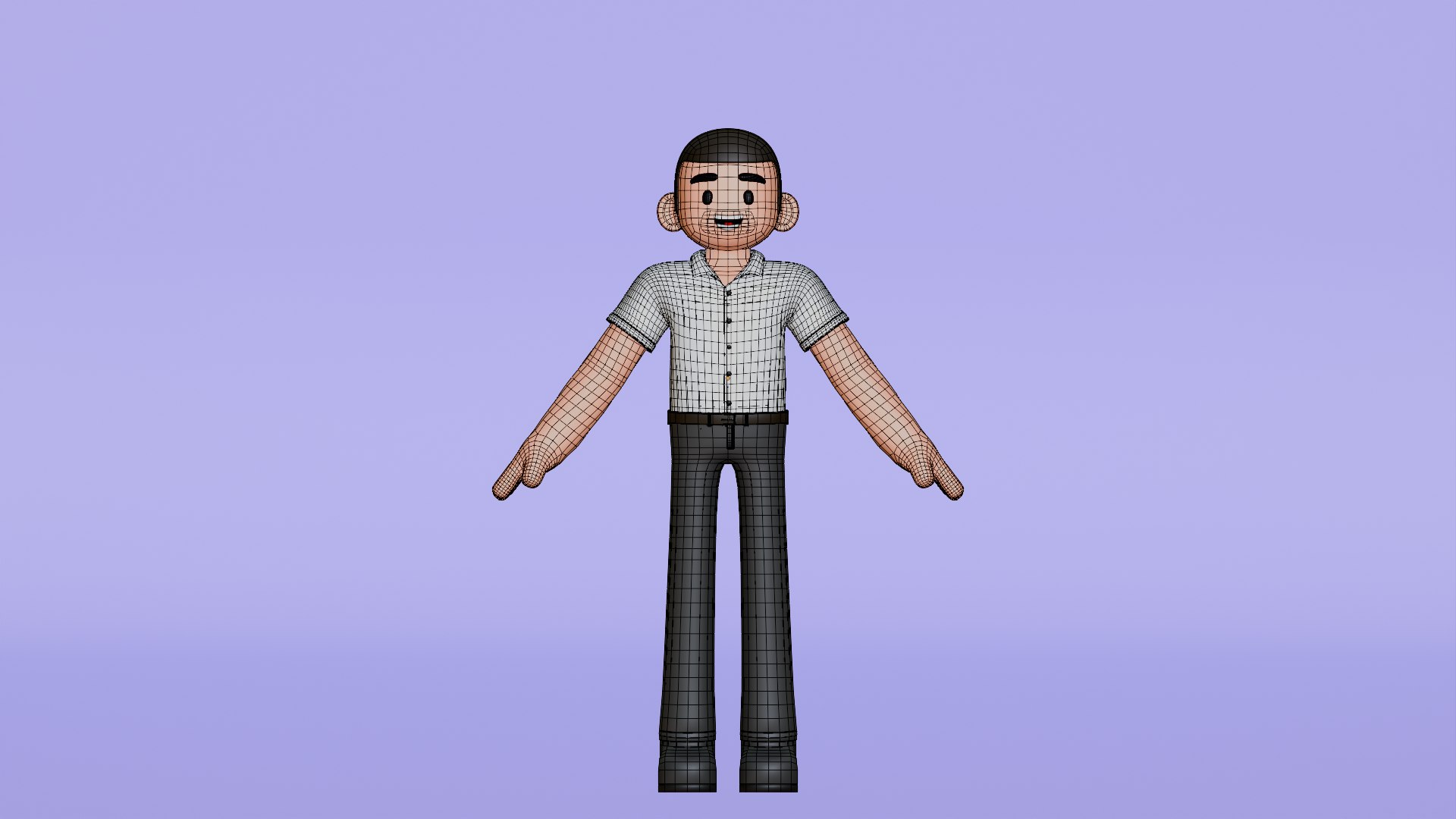 Minimal Simple Man 2 Cartoon Character 3D - TurboSquid 2158215