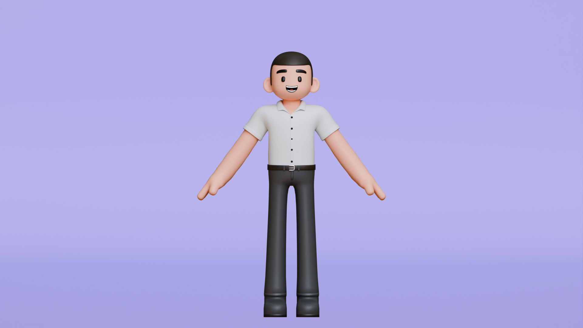 Minimal Simple Man 2 Cartoon Character 3D - TurboSquid 2158215