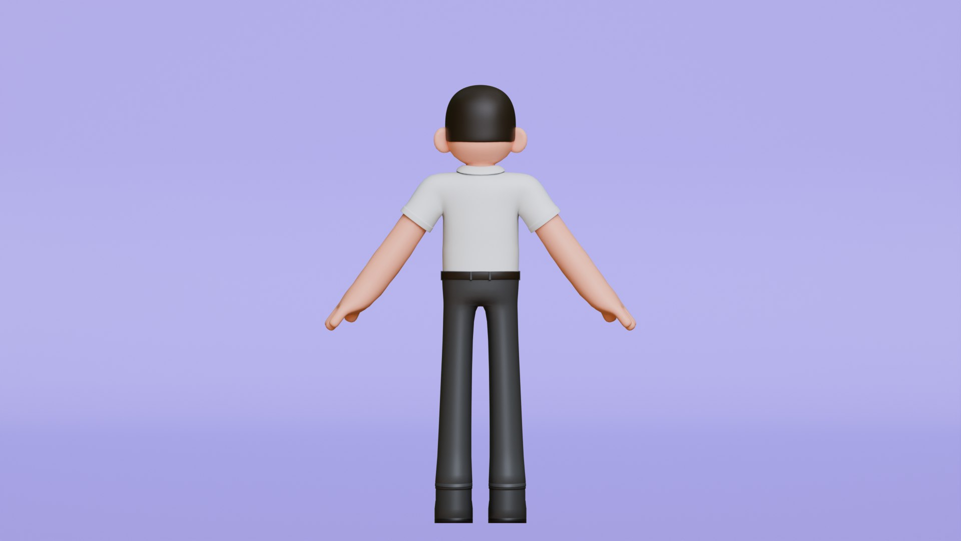 Minimal Simple Man 2 Cartoon Character 3D - TurboSquid 2158215