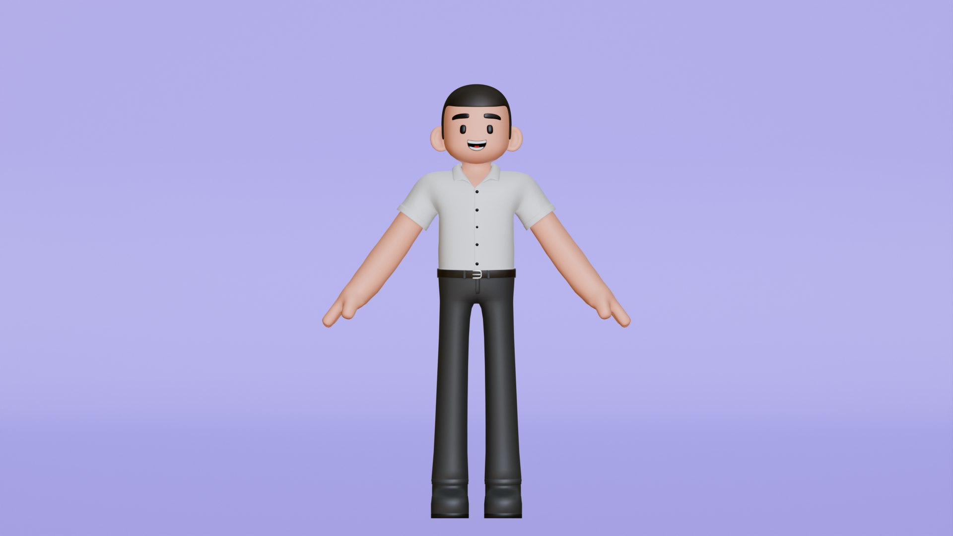 Minimal Simple Man 2 Cartoon Character 3D - TurboSquid 2158215