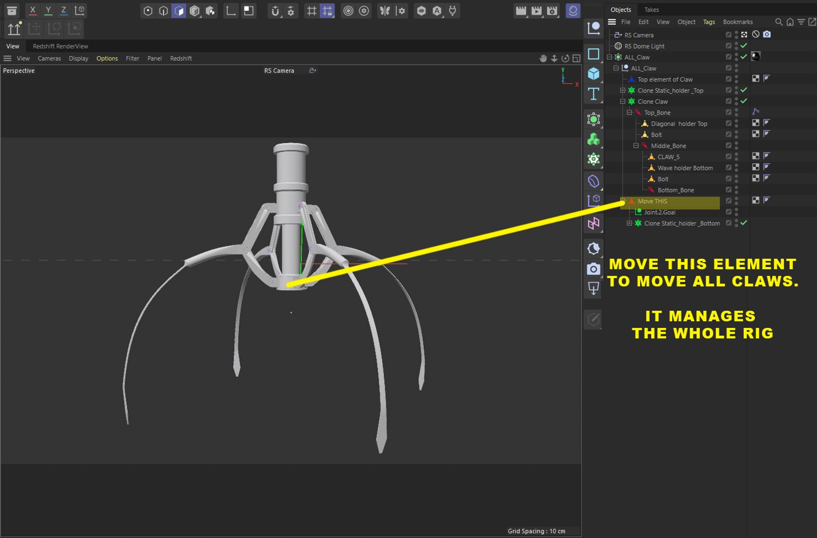 3D Model Metal Claw 12 With RIG - TurboSquid 2348188