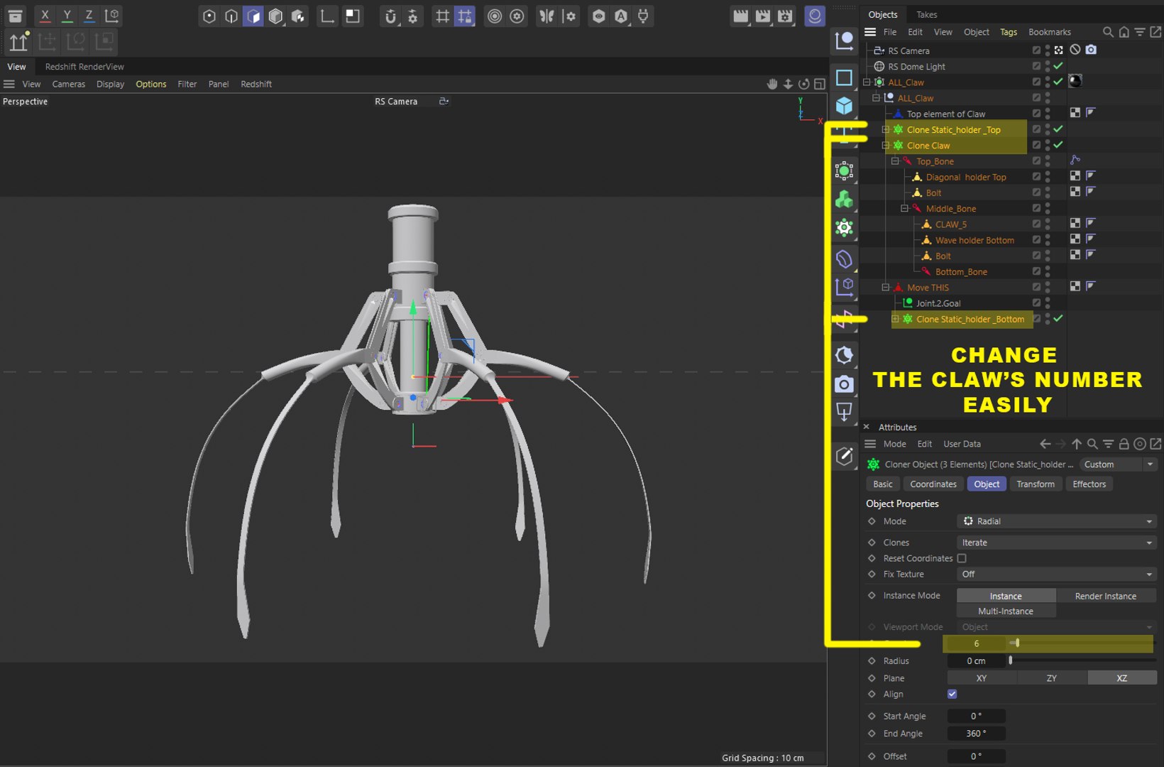 3D Model Metal Claw 12 With RIG - TurboSquid 2348188