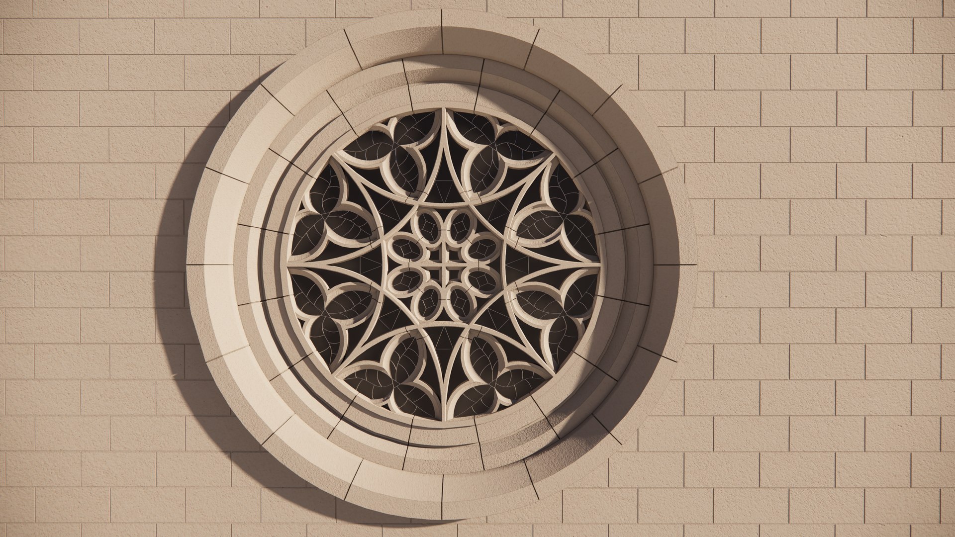 3D Gothic Rose Window - TurboSquid 2097313