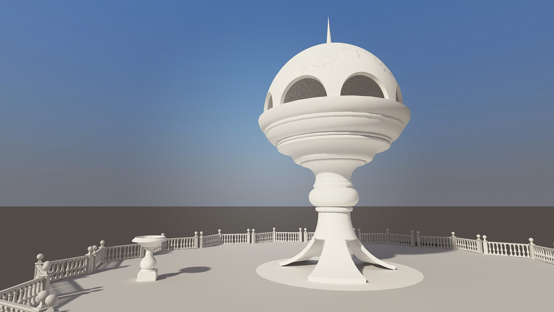 3d giant incense burner riyam