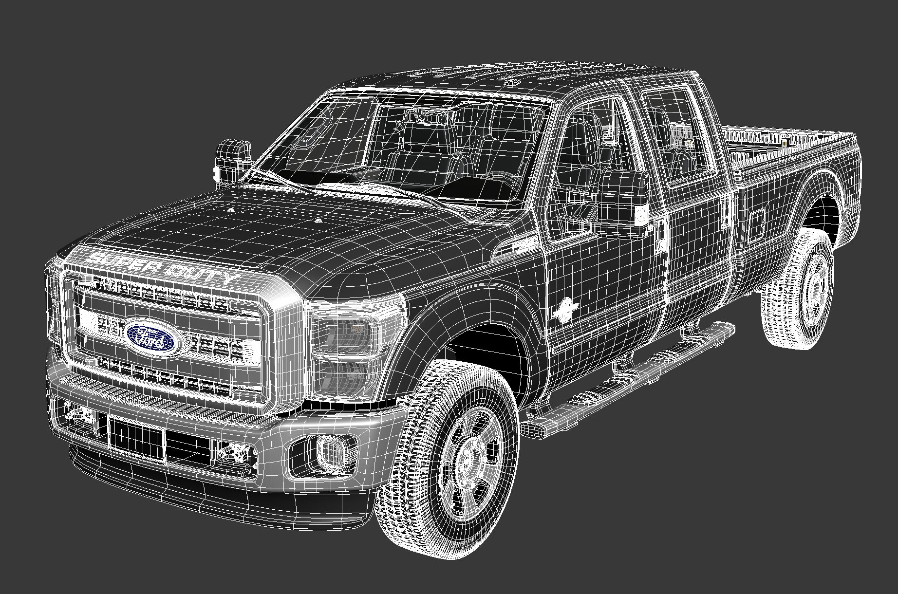 modelo 3d Ford F-350 Crew Cab 2011-2014 - TurboSquid 759108