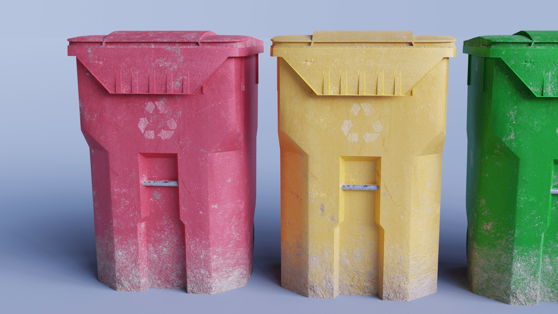 3D Model Pack Of Urban Waste Containers - TurboSquid 2010181