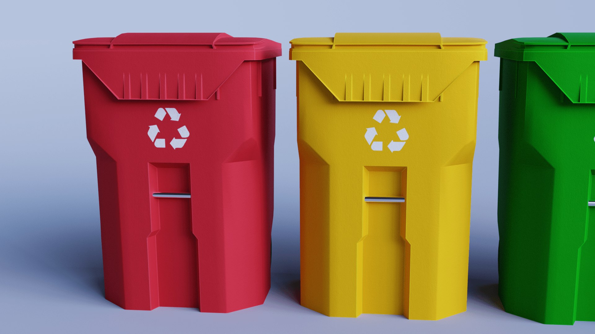 3D Model Pack Of Urban Waste Containers - TurboSquid 2010181