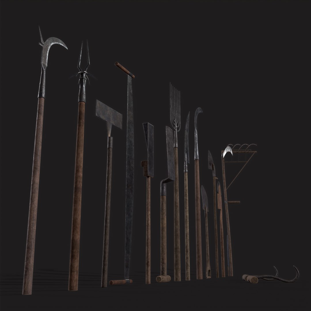 3D Model 15 Medieval Farmers Tools Pack - TurboSquid 1842256