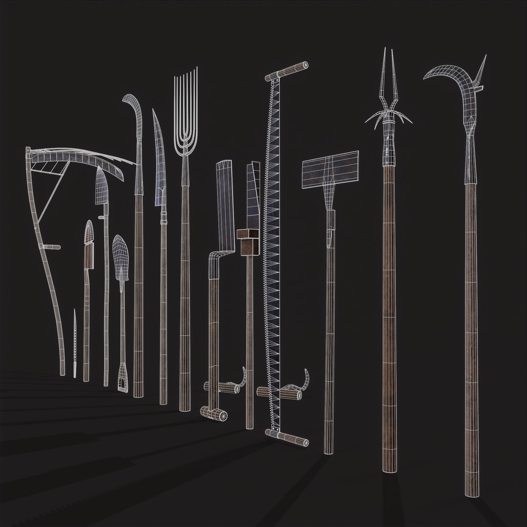 3D Model 15 Medieval Farmers Tools Pack - TurboSquid 1842256
