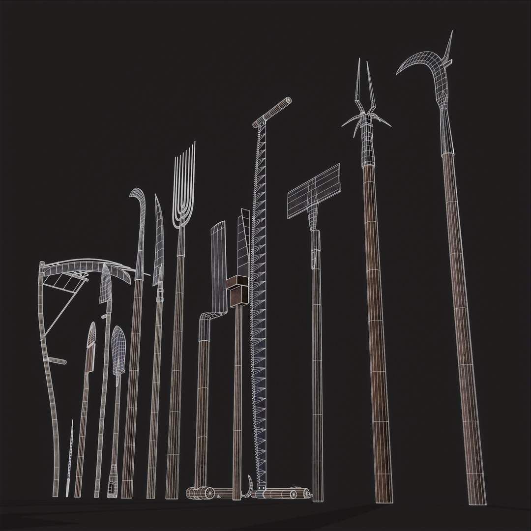 3D Model 15 Medieval Farmers Tools Pack - TurboSquid 1842256