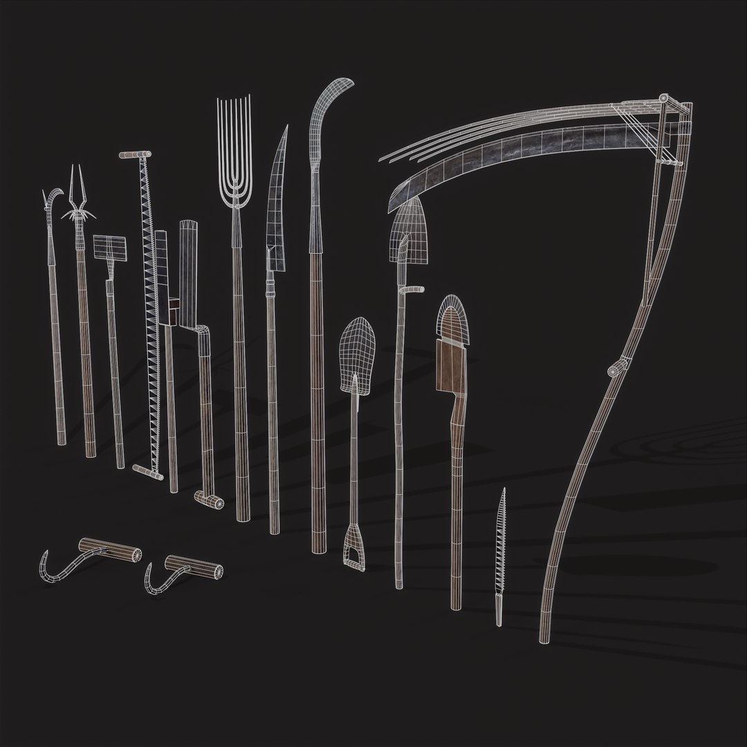 3D Model 15 Medieval Farmers Tools Pack - TurboSquid 1842256