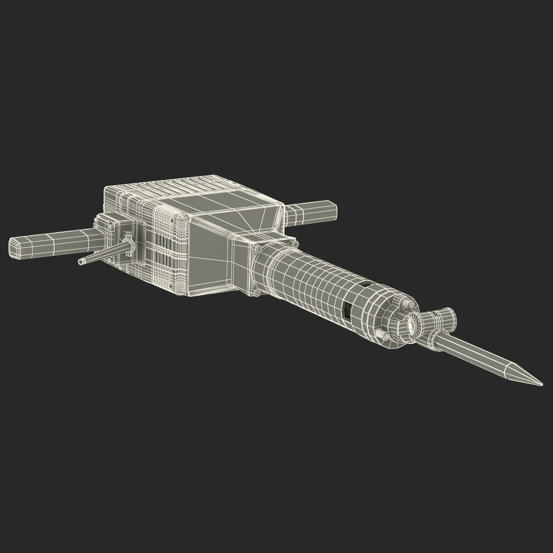 3d electric demolition jack hammer model