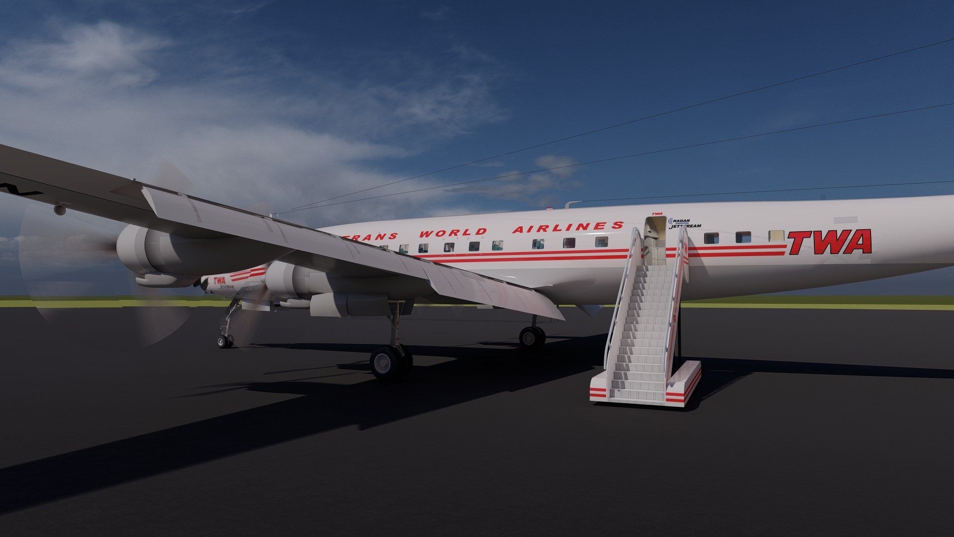 3D Model Lockheed-L 1649A Starliner 1957 Low-poly - TurboSquid 2223450