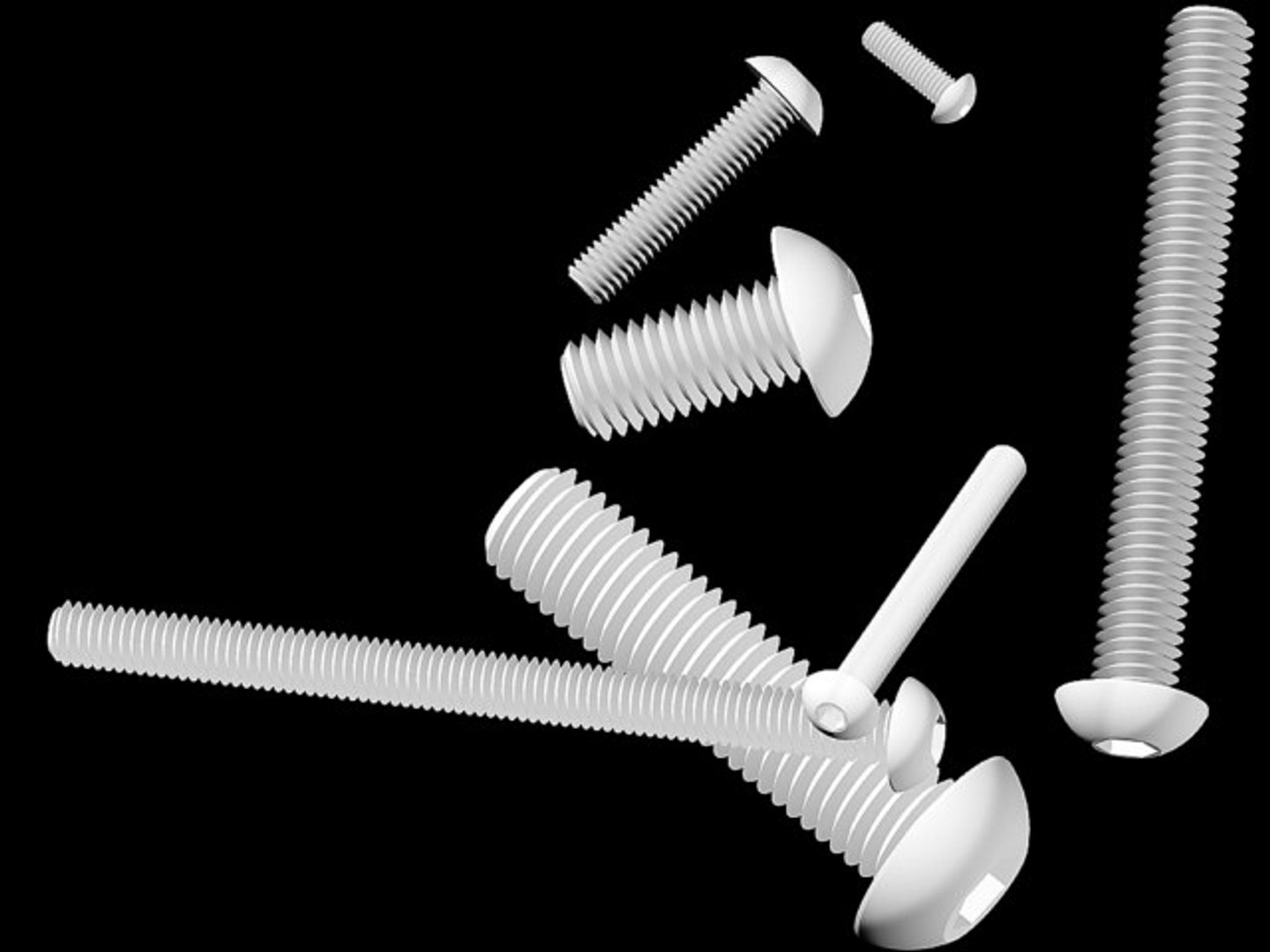 Screws Bolts Din 7380 3d Dwg