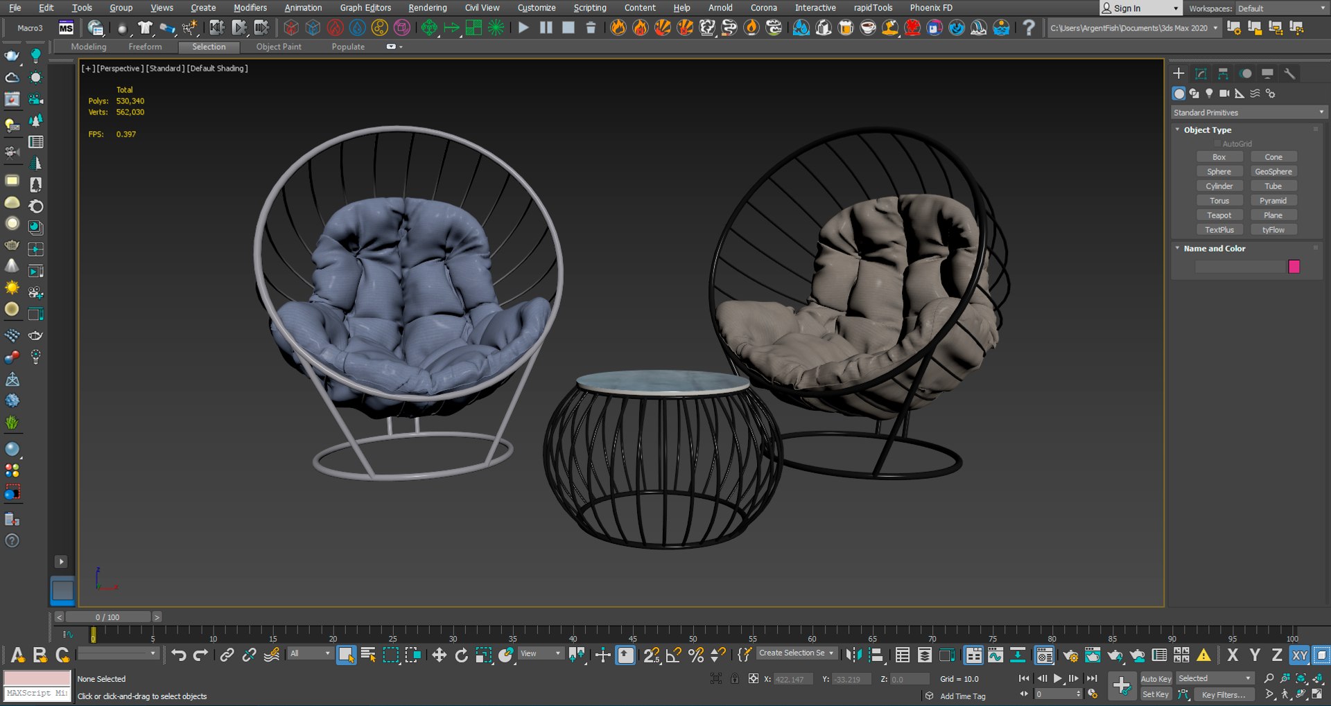 Cocoon Chair And Table 3D Model - TurboSquid 1839629