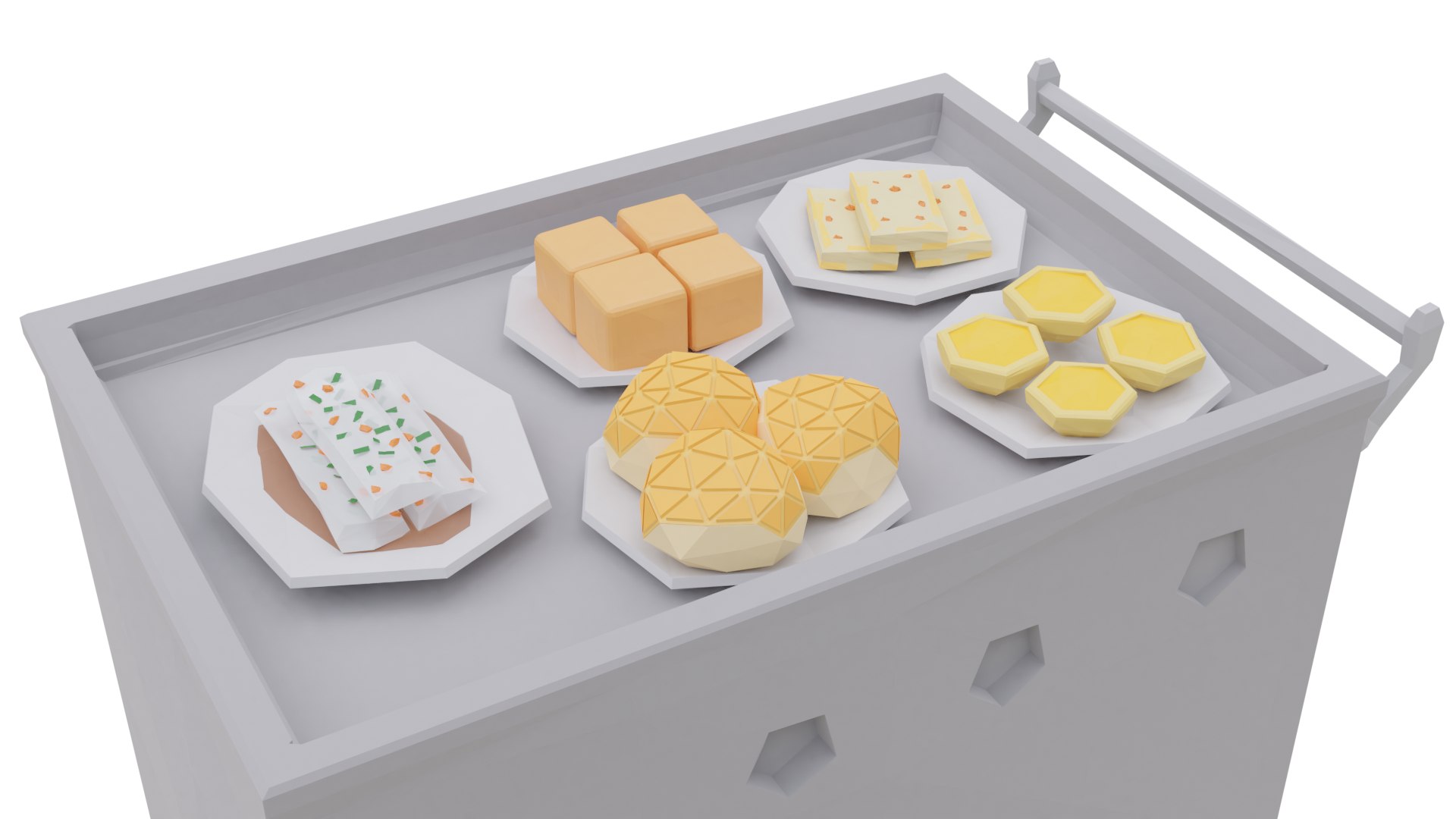 Free 3D Model Low Poly Hong Kong Dim Sum Collection - TurboSquid 1797255