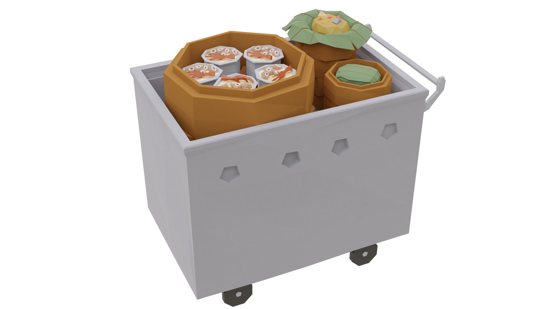 Free 3D Model Low Poly Hong Kong Dim Sum Collection - TurboSquid 1797255