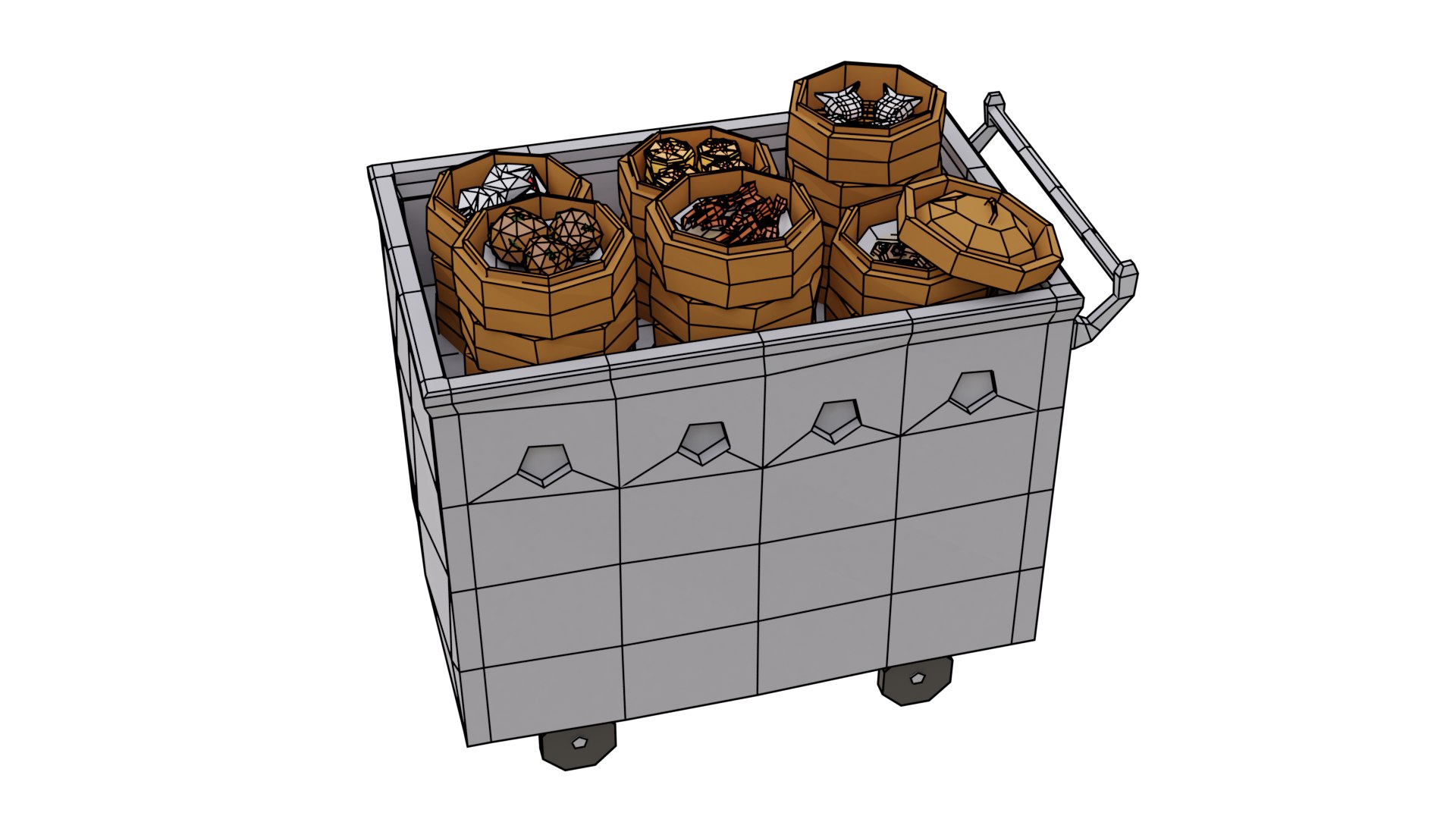 Free 3D Model Low Poly Hong Kong Dim Sum Collection - TurboSquid 1797255