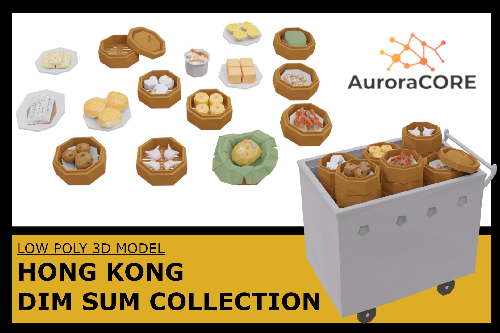 Free 3D Model Low Poly Hong Kong Dim Sum Collection - TurboSquid 1797255