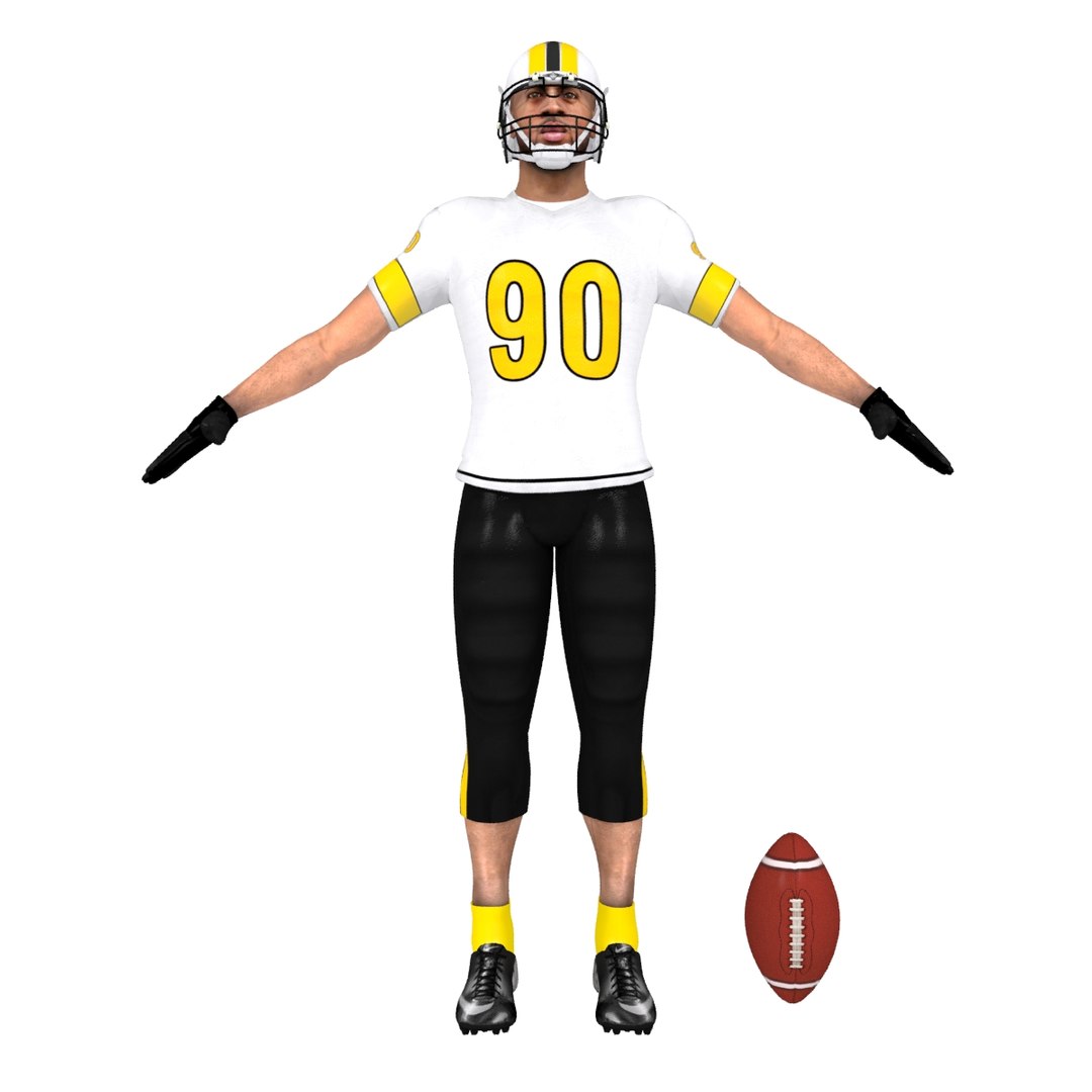 custom football player 3d max