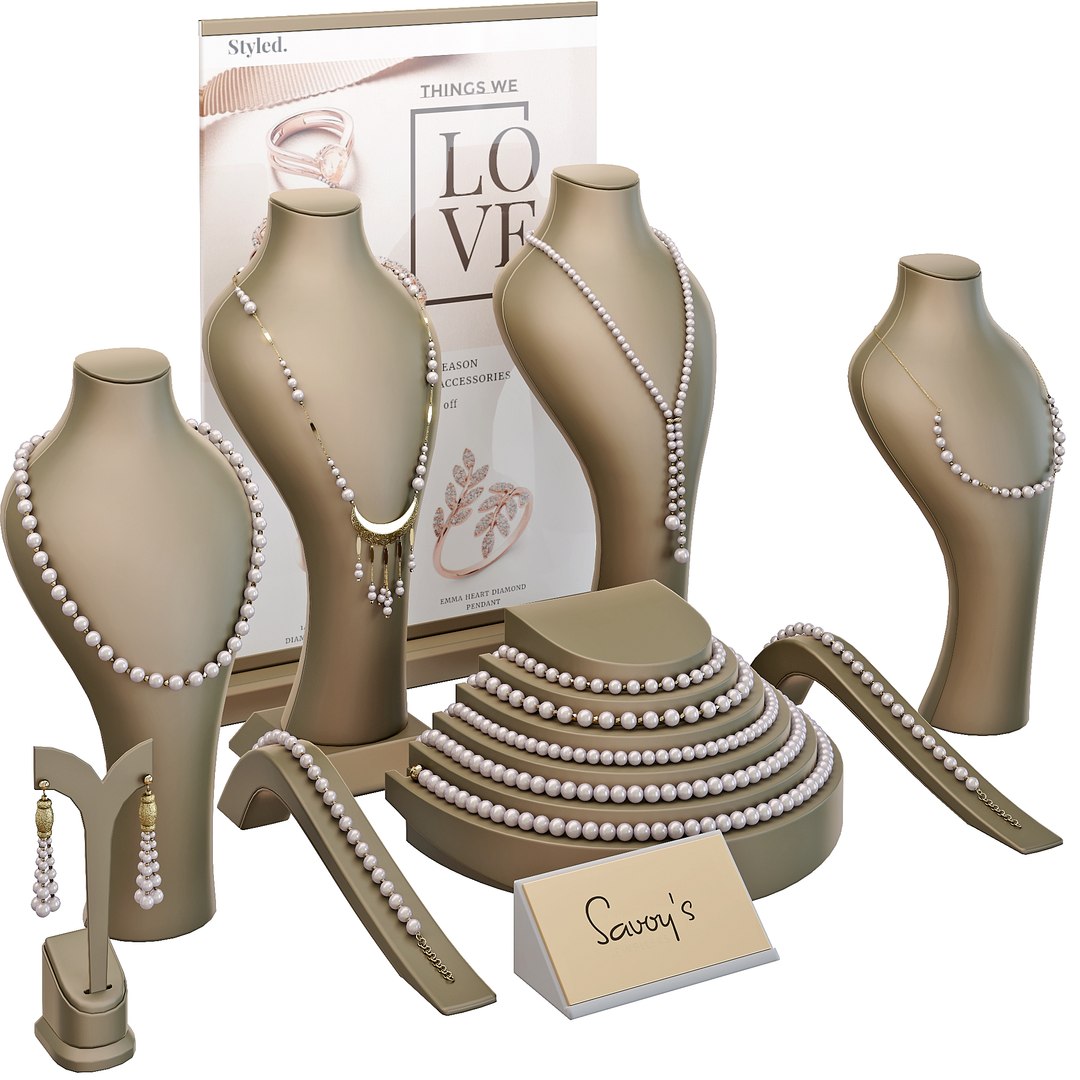 3D Stylish Jewelry Showcase 3 Model - TurboSquid 1963449