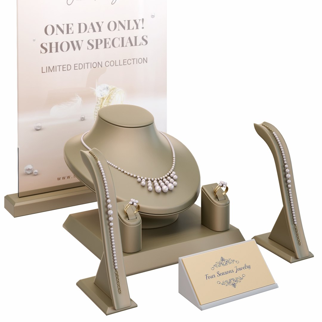 3D Stylish Jewelry Showcase 3 Model - TurboSquid 1963449