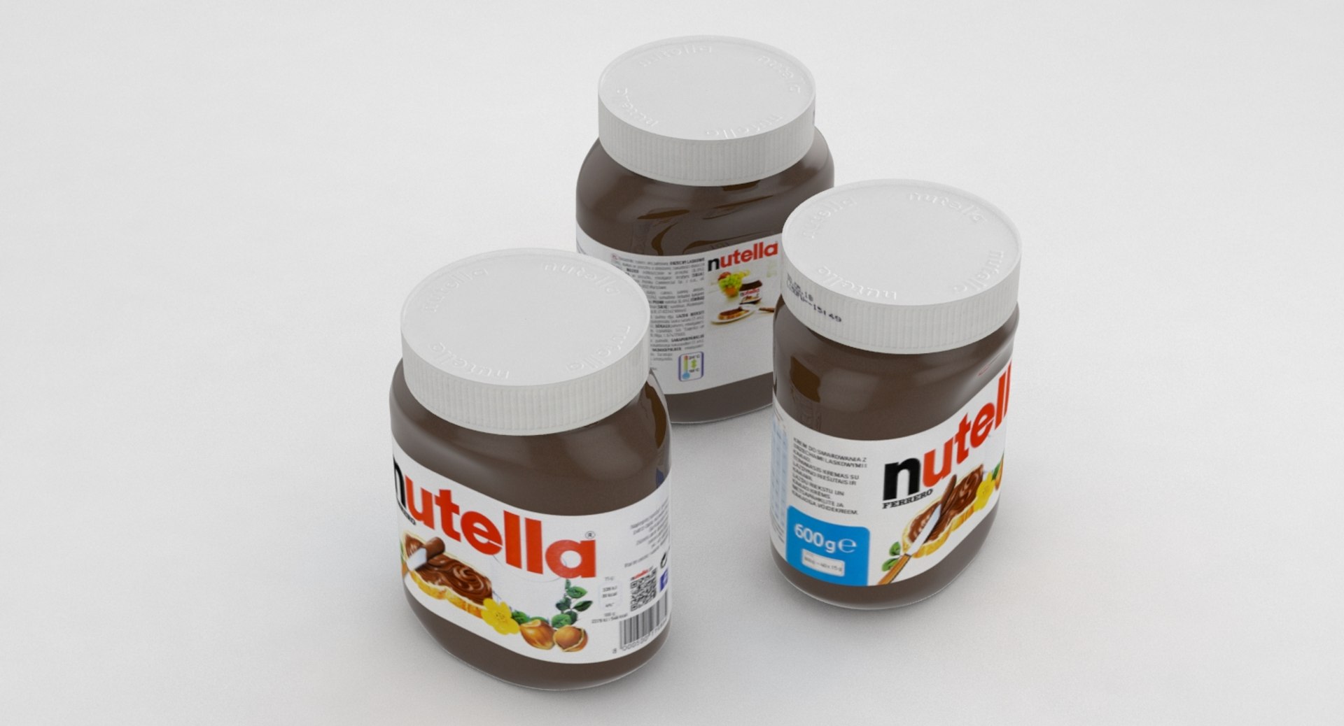 3D Model Nutella 600g Jar - TurboSquid 1222580
