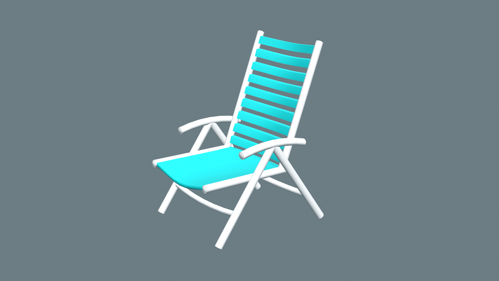 Patio Chair Turquoise 3D Model - TurboSquid 1913560
