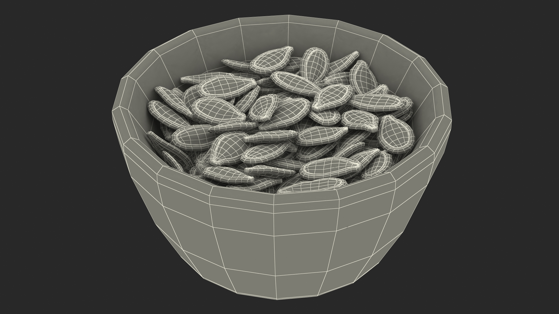 Pumpkin Seeds Shell Ceramic 3D Model - TurboSquid 1546397