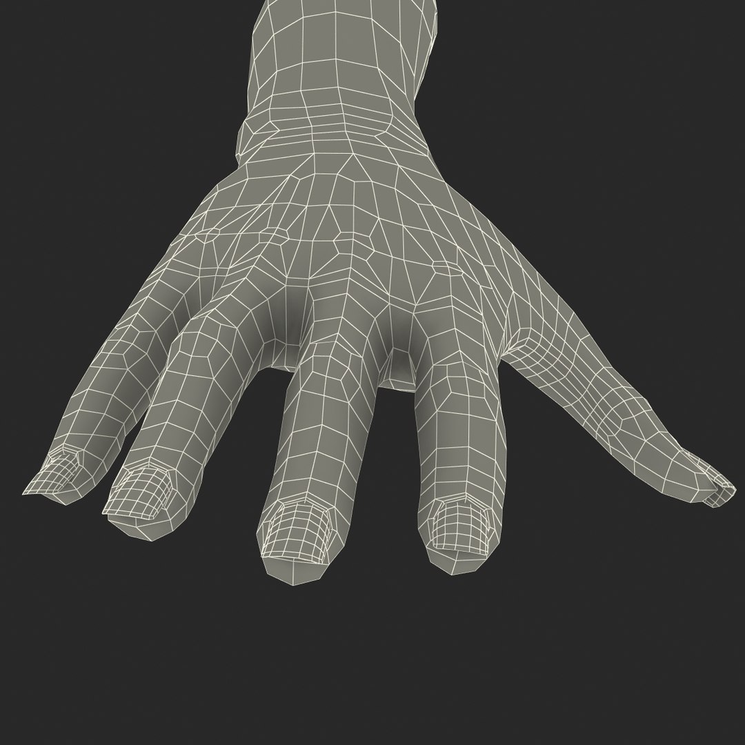 female hand 2 3d model
